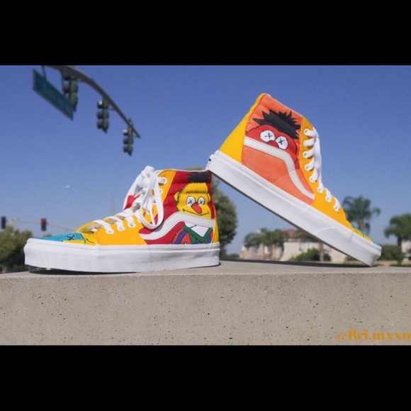 Shoes | Custom Kaws X Sesame Street Shoes Vans | Poshmark